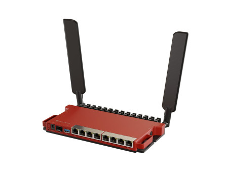 WiFi роутер MikroTik L009, L009UiGS-2HaxD-IN, 2,4GHz, AX600 Wi-Fi6, 8x ...